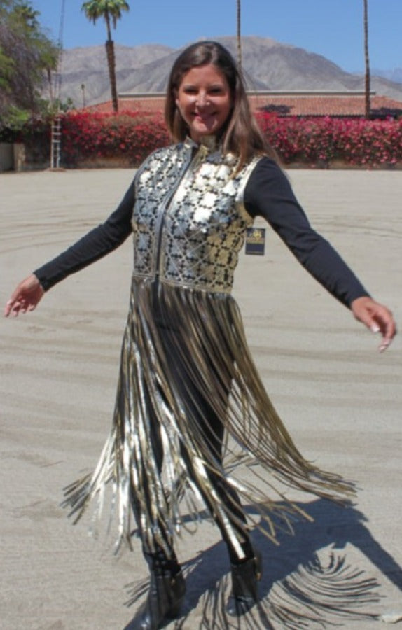 ABF Daisy Long Whip Vest with Stand-Up Collar 0728 – August Brock Fashions